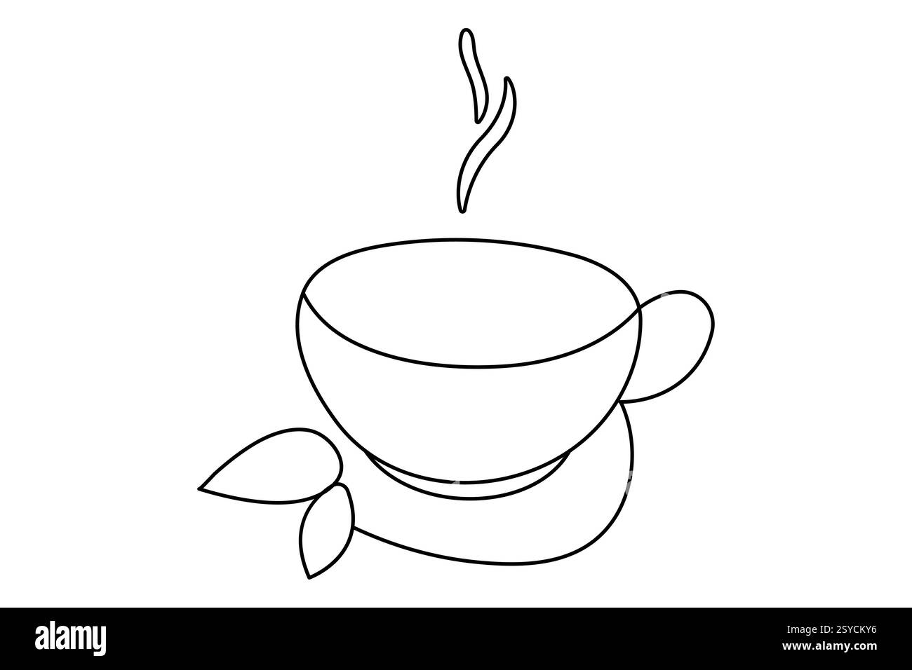 Continuous one line coffee drawing of outline vector icon Stock Vector ...