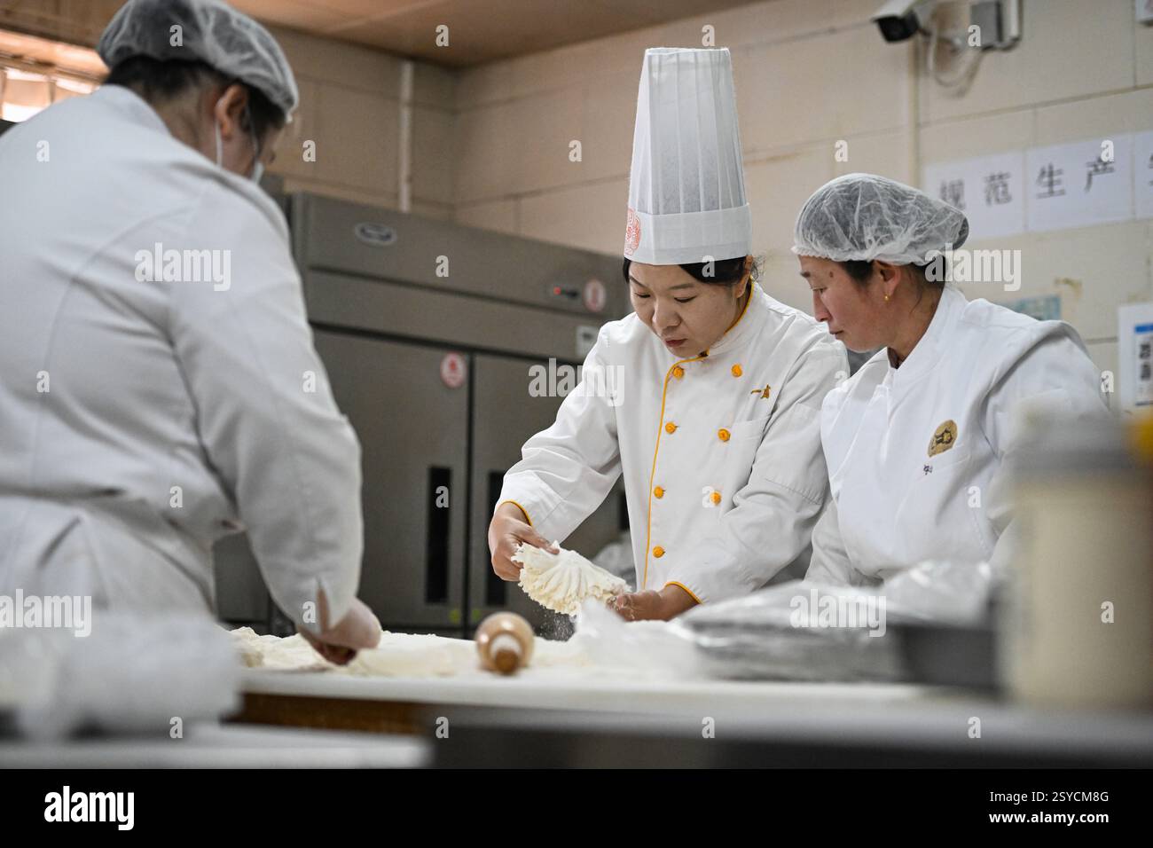 (250228) -- BEIJING, Feb. 28, 2025 (Xinhua) -- Wu Huaxia (2nd R) shares ...