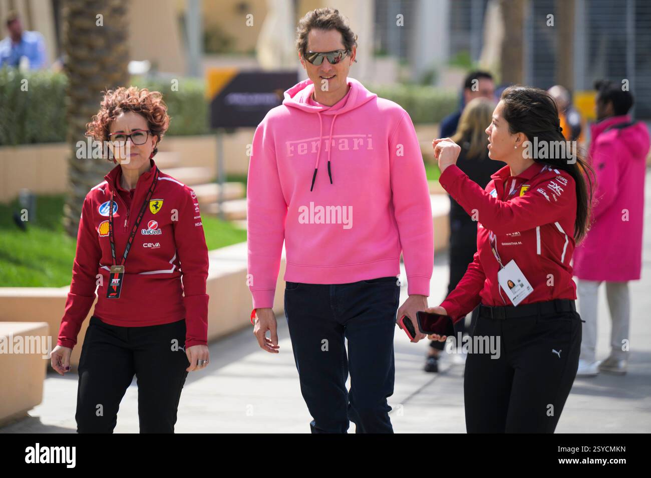 Sakhir, Bahrain. 28th Feb 2025. John Elkann of Scuderia Ferrari HP F1 ...