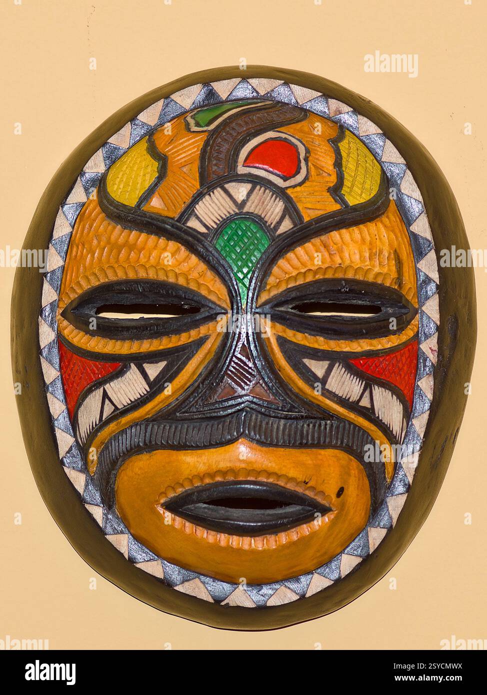 South African wooden mask Stock Photo - Alamy
