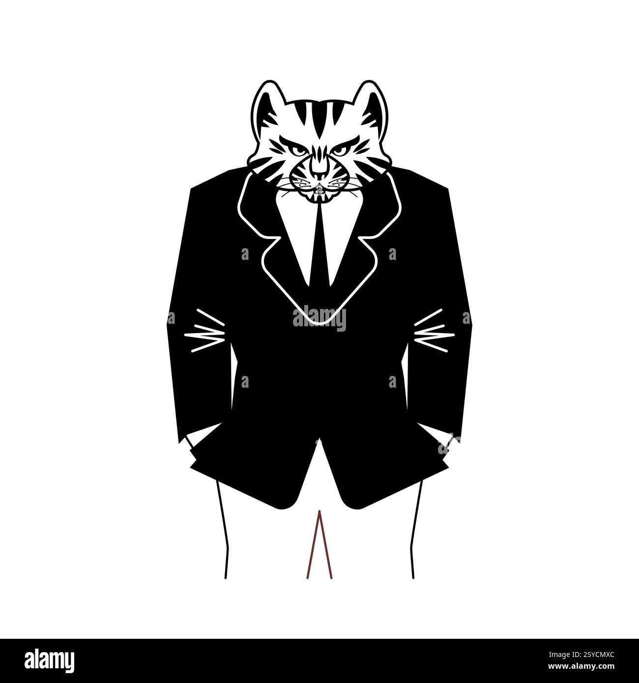 Tiger businessman. leopard in business suit. Beast boss Stock Vector ...