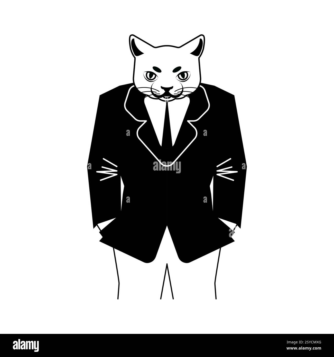 Smart businessman sitting desk Cut Out Stock Images & Pictures - Alamy