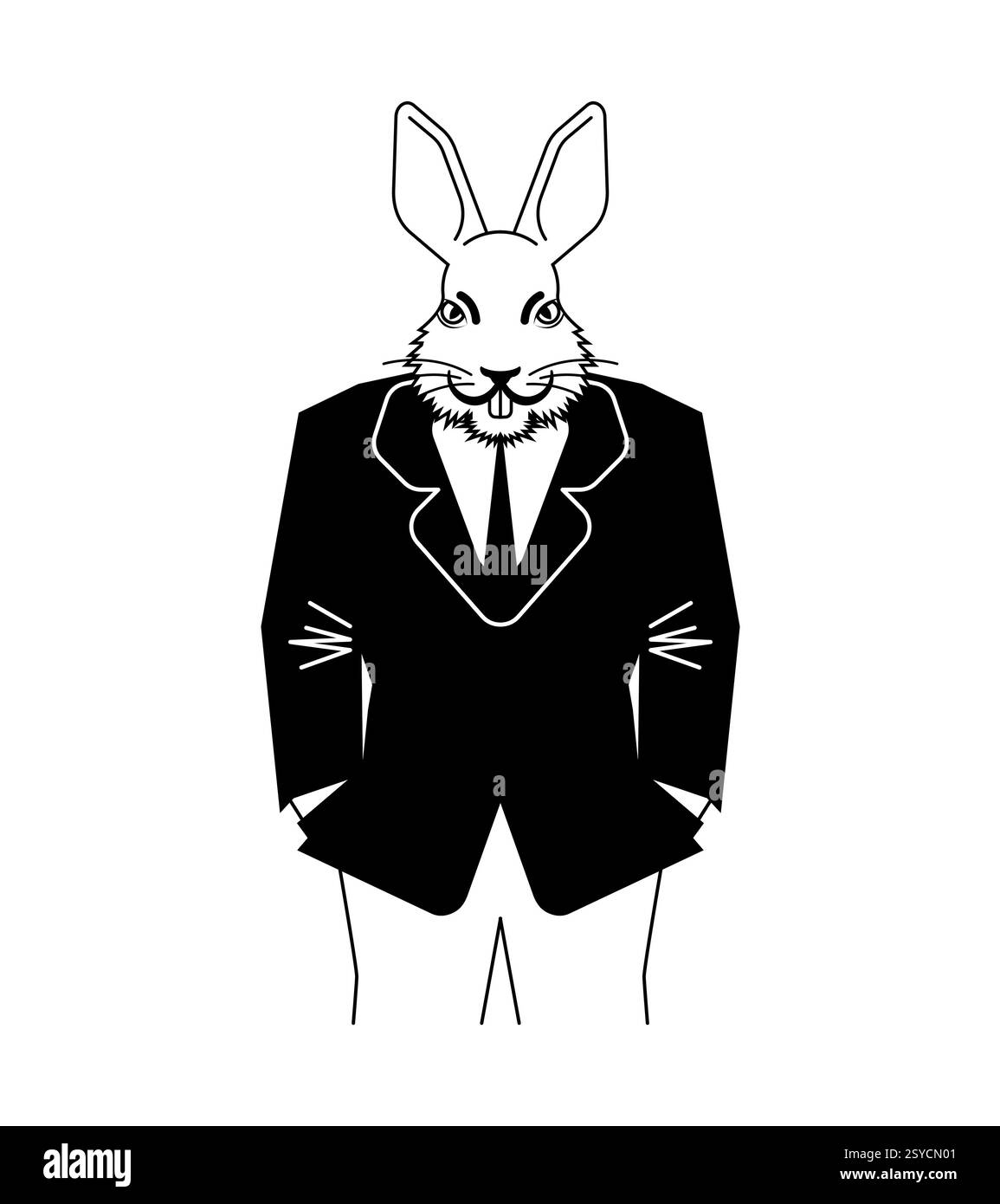 Hare businessman. Rabbit in business suit. bunny boss Stock Vector ...