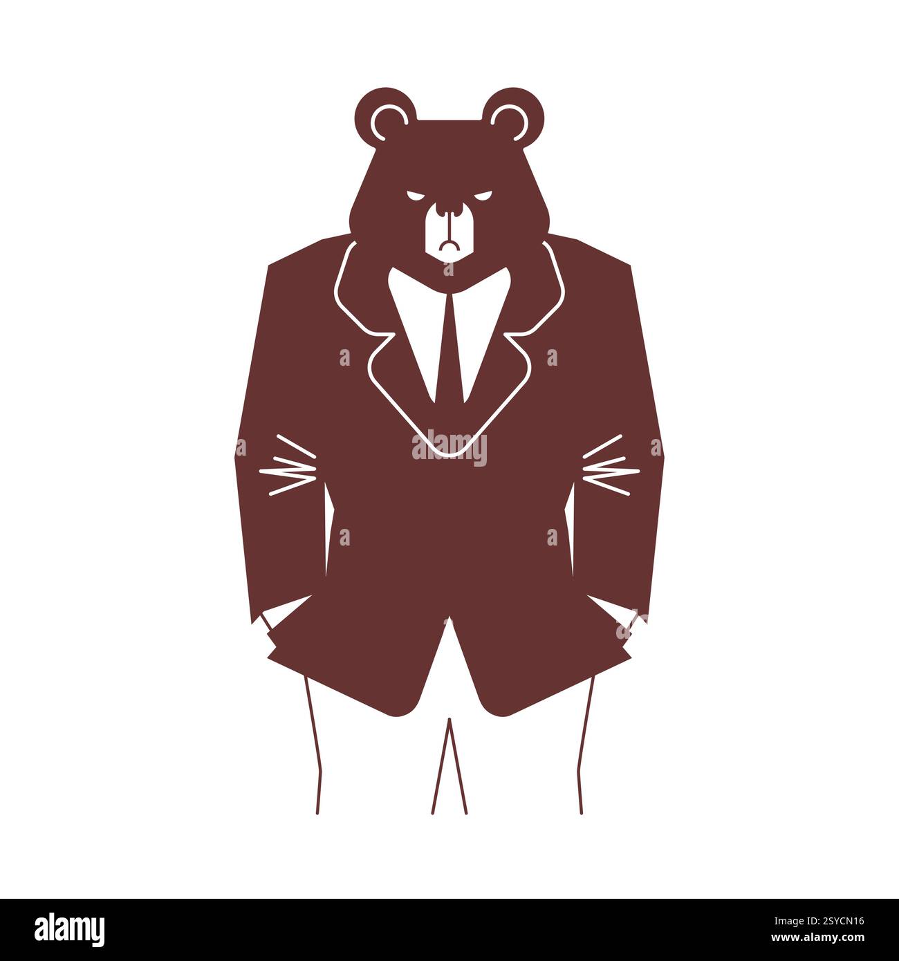 Bear businessman. grizzly in business suit. Beast boss Stock Vector ...