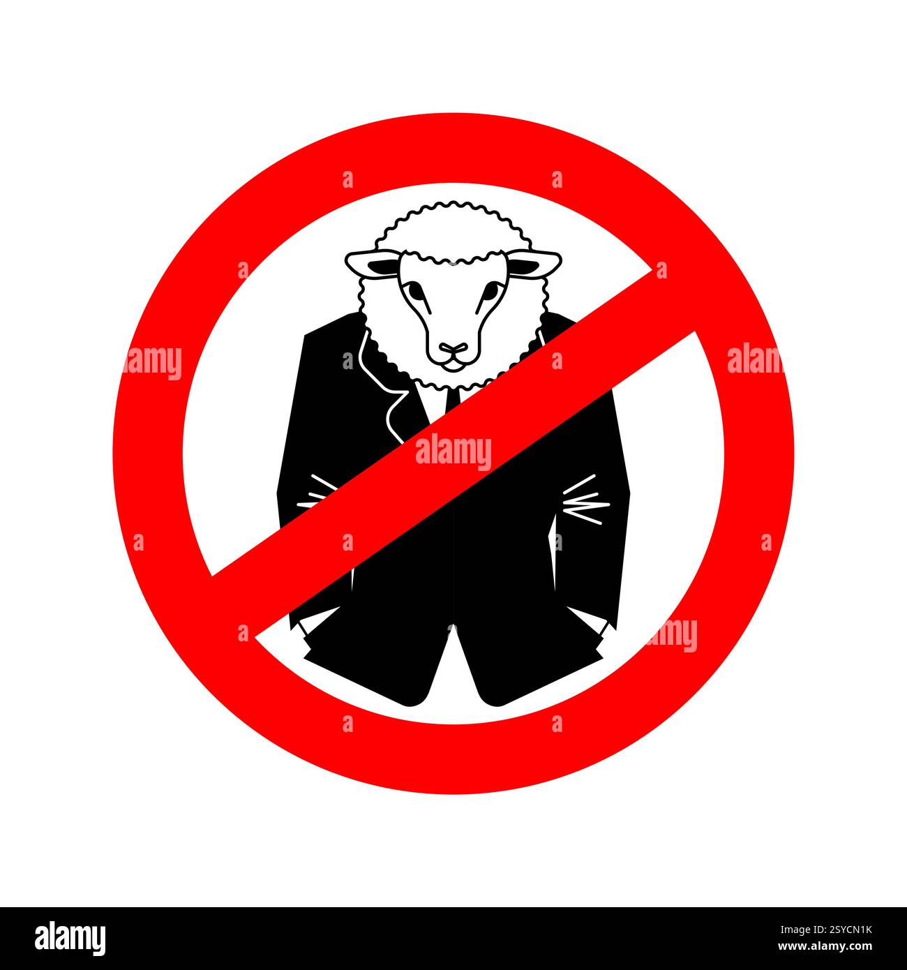 Stop boss ram. Ban businessman sheep. Prohibitory Red Danger Sign Stock ...