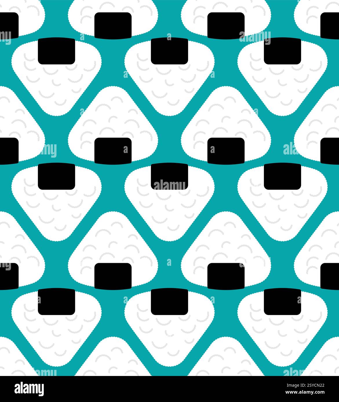 Onigiri pattern seamless. Chinese dish, rice with fillings background ...