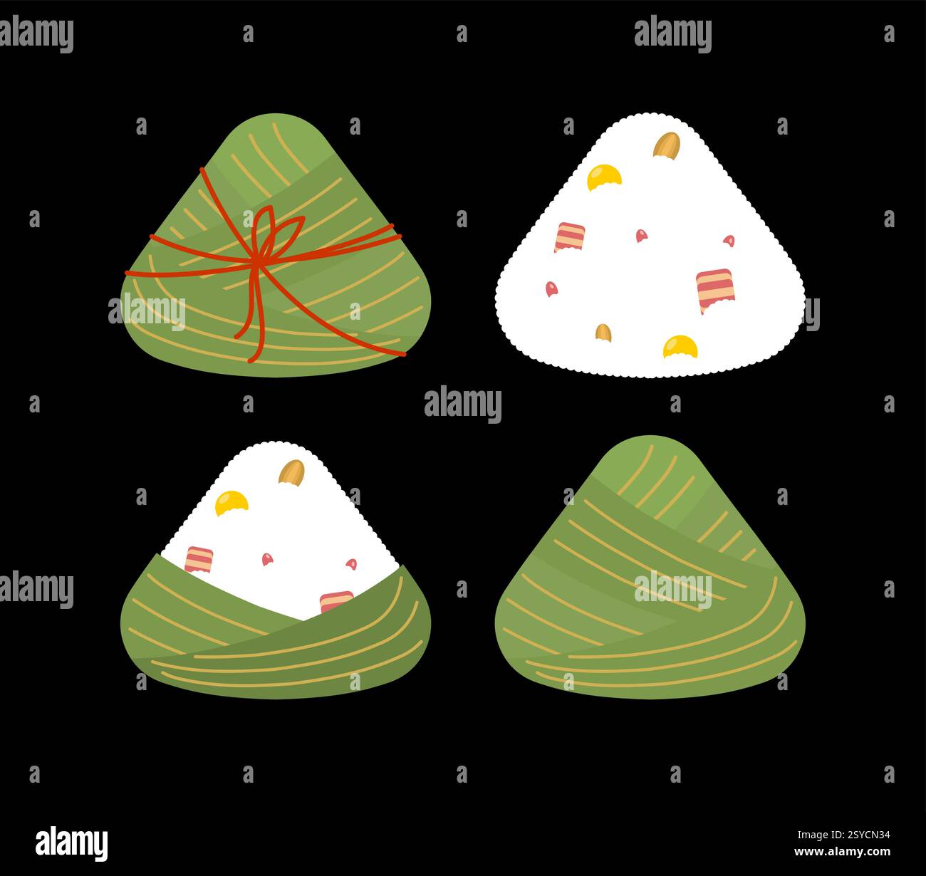 Zongzi is Chinese dish of rice with fillings wrapped in bamboo or reed ...