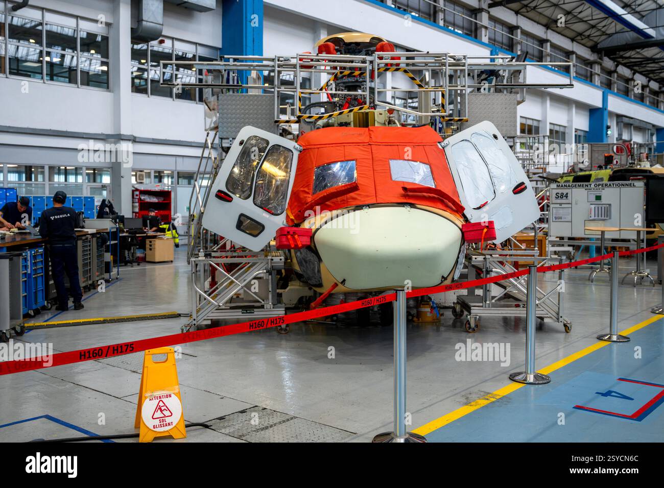 View of the H 160 and H 175 helicopter production and assembly lines at ...