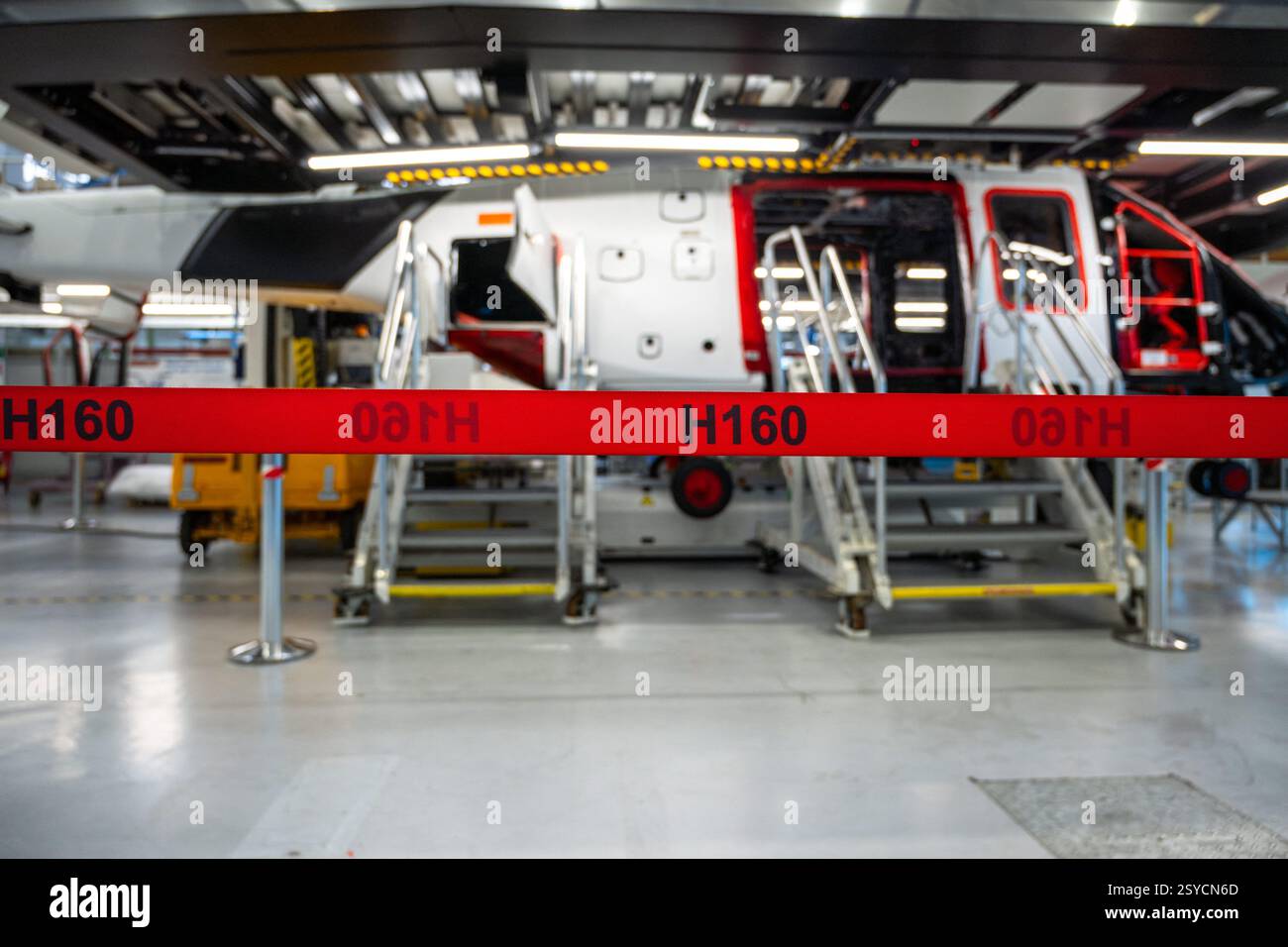 View of the H 160 and H 175 helicopter production and assembly lines at ...