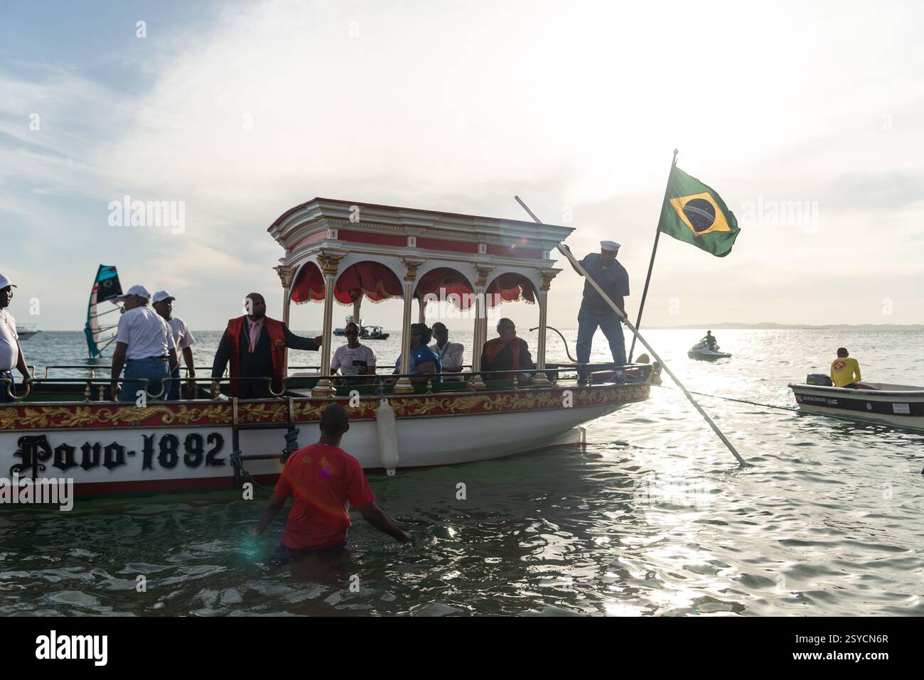 Salvador, Bahia, Brazil - December 31, 2024: Galeota Gratidao do Povo ...