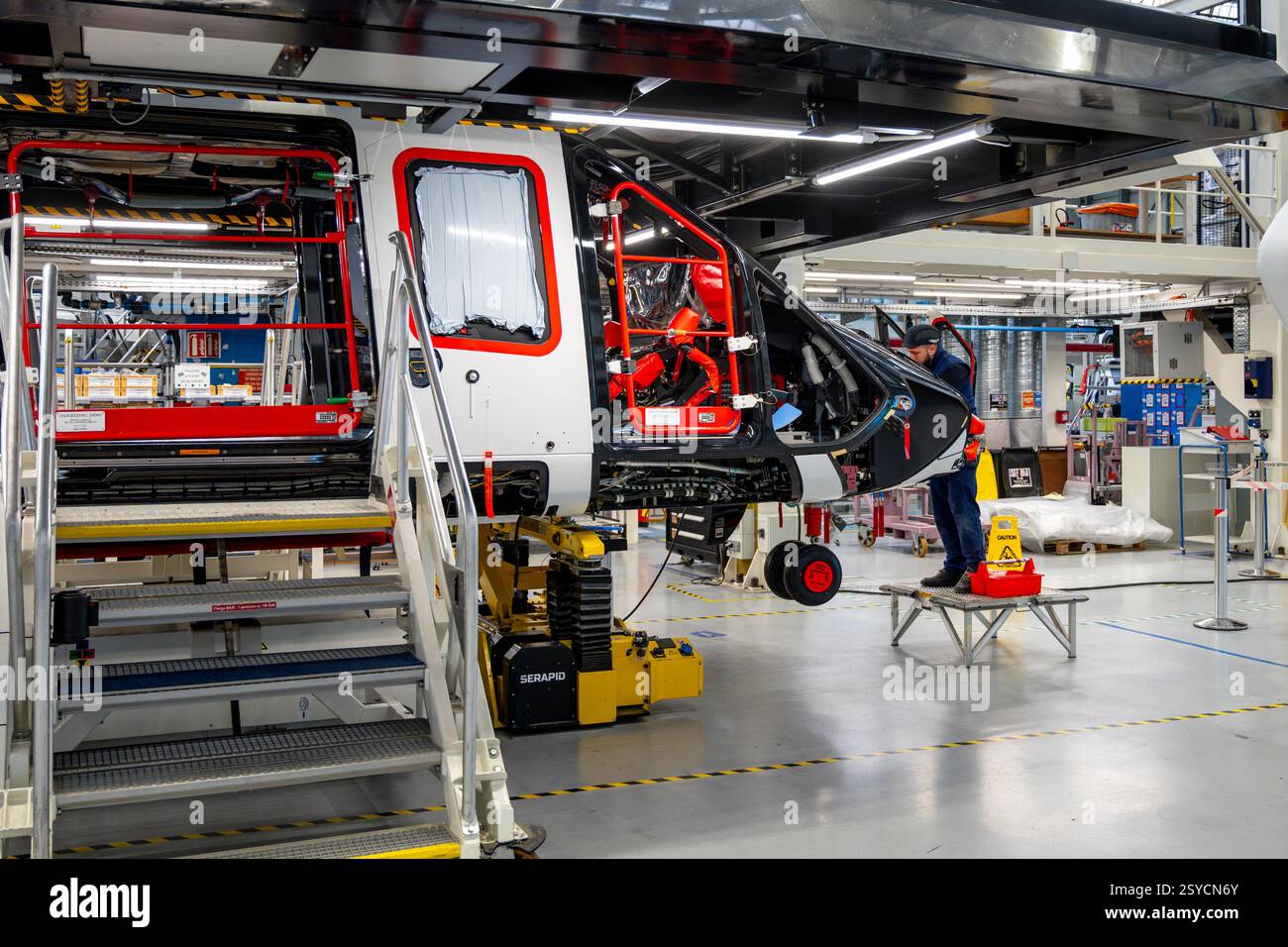 Marignane, France. 27th Feb, 2025. View of an Airbus employee working ...