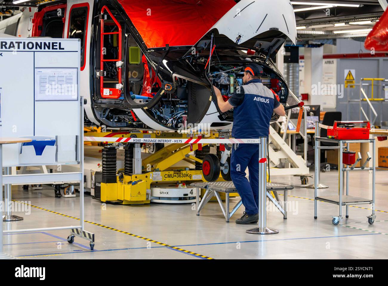 Marignane, France. 27th Feb, 2025. View of an Airbus employee working ...