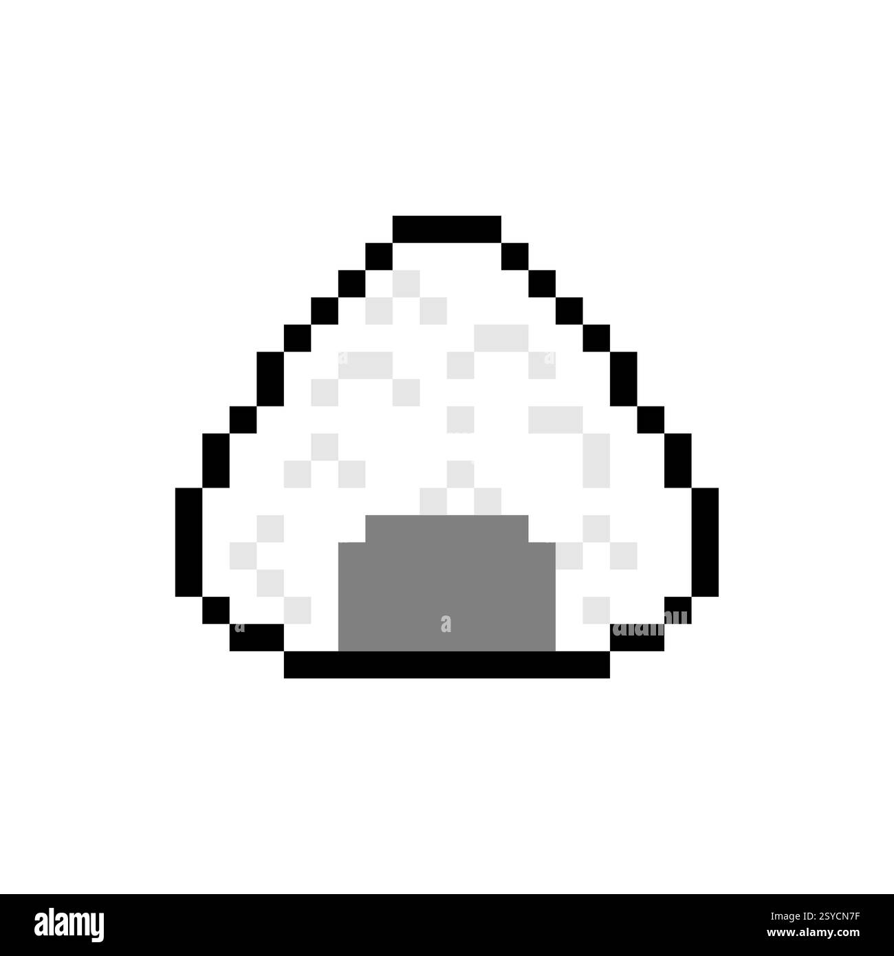 Onigiri pixel art. 8 bit Chinese dish, rice with fillings Stock Vector ...