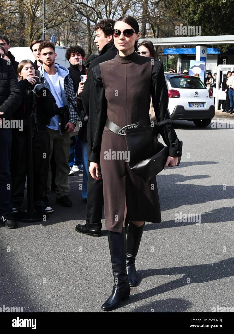 Milan, . 28th Feb, 2025. Tod's Fashion Show - Arrivals. Pictured ...