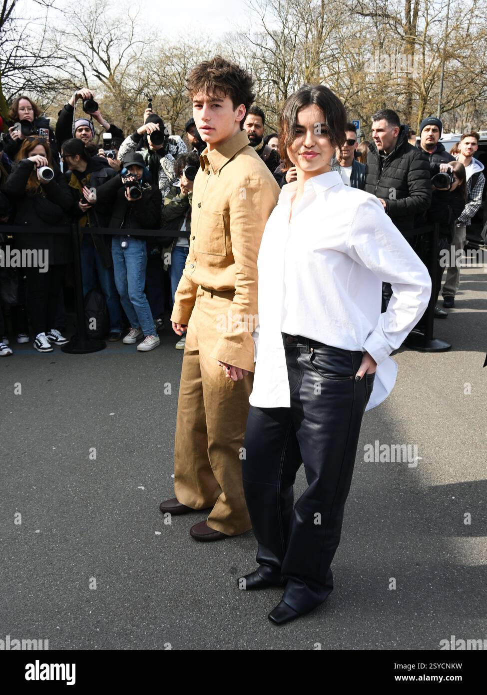 Milan, . 28th Feb, 2025. Tod's Fashion Show - Arrivals. Pictured Bach ...