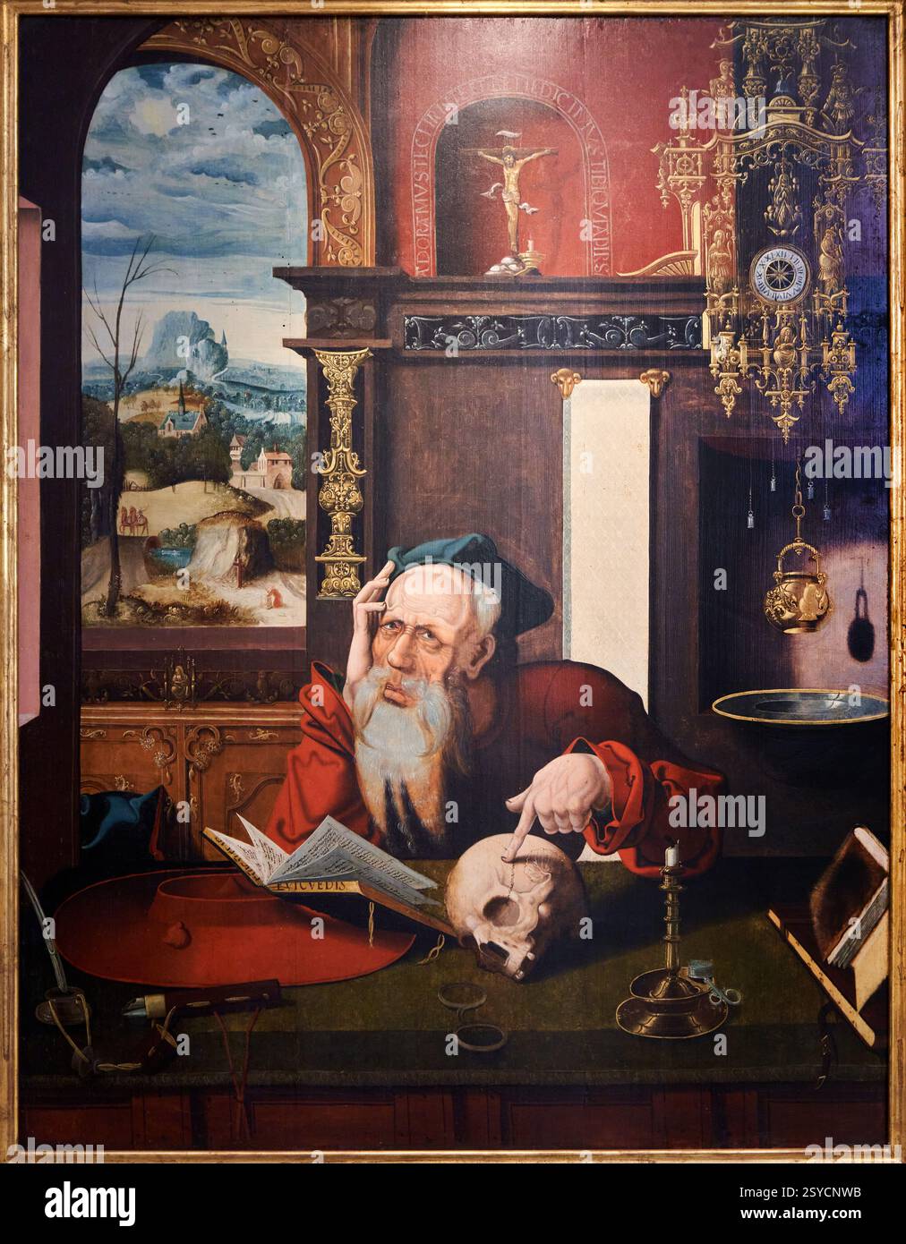 SAN JERÓNIMO EN SU ESTUDIO, SAINT JERÓNIMO IN HIS STUDY, First half of the 16th century, JOOS ...