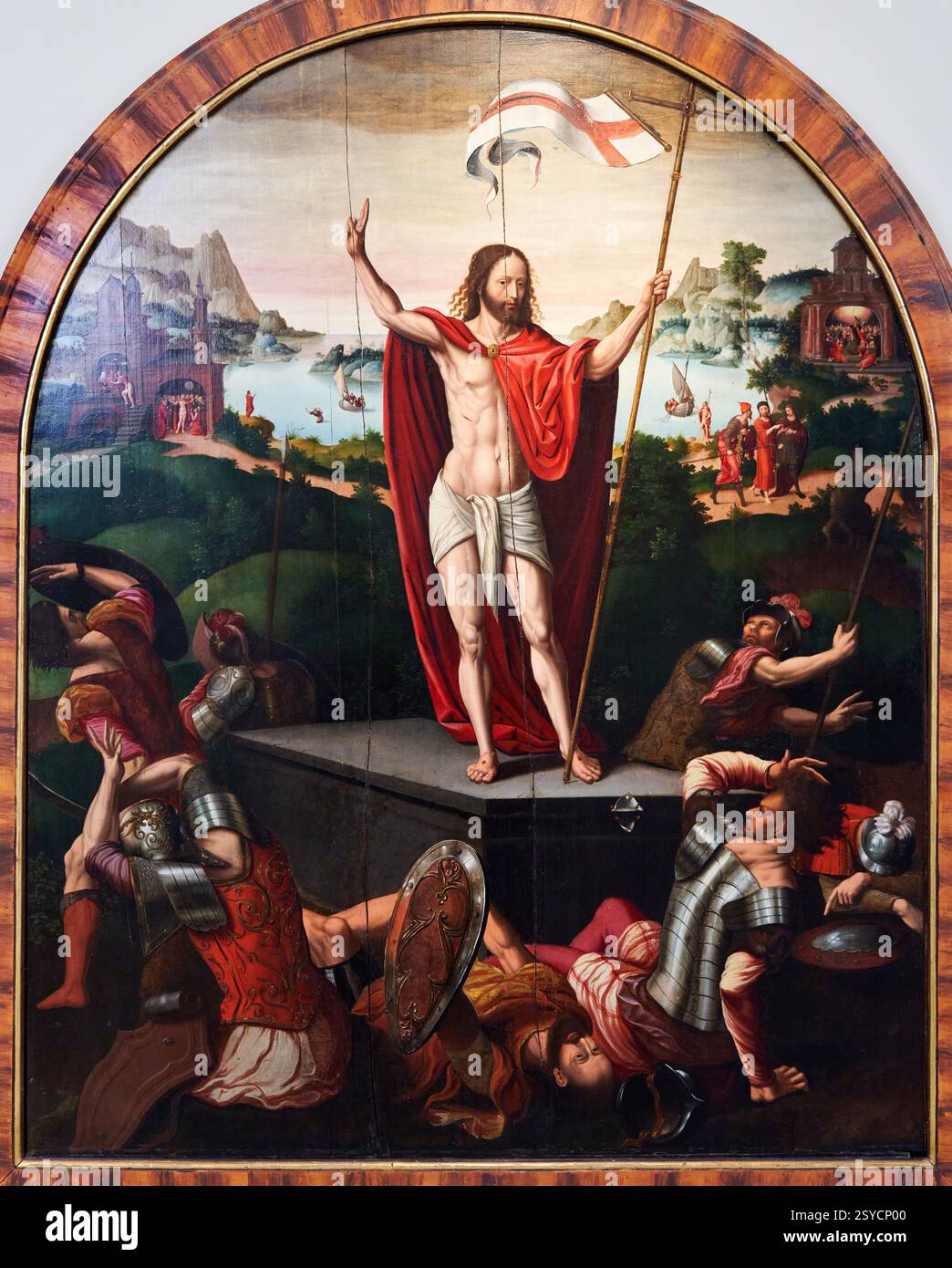 RESURRECCIÓN, RESURRECTION, First half of the 16th century, AMBROSIUS BENSON, Oil on oak board ...