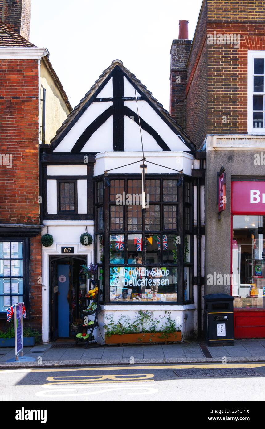An old (500 years) building on the Hight Street of Lewes, Lewes, East ...