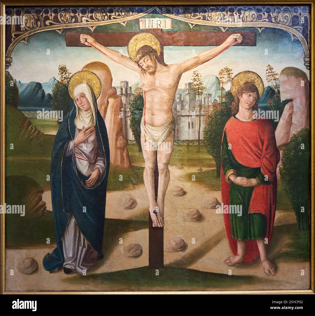LA CRUCIFIXIÓN, THE CRUCIFIXION, Around 1520, MASTER OF DURHAM Oil on ...