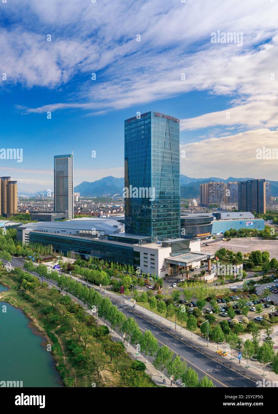Aerial photography of Yiwu City, Zhejiang Province, China Stock Photo ...