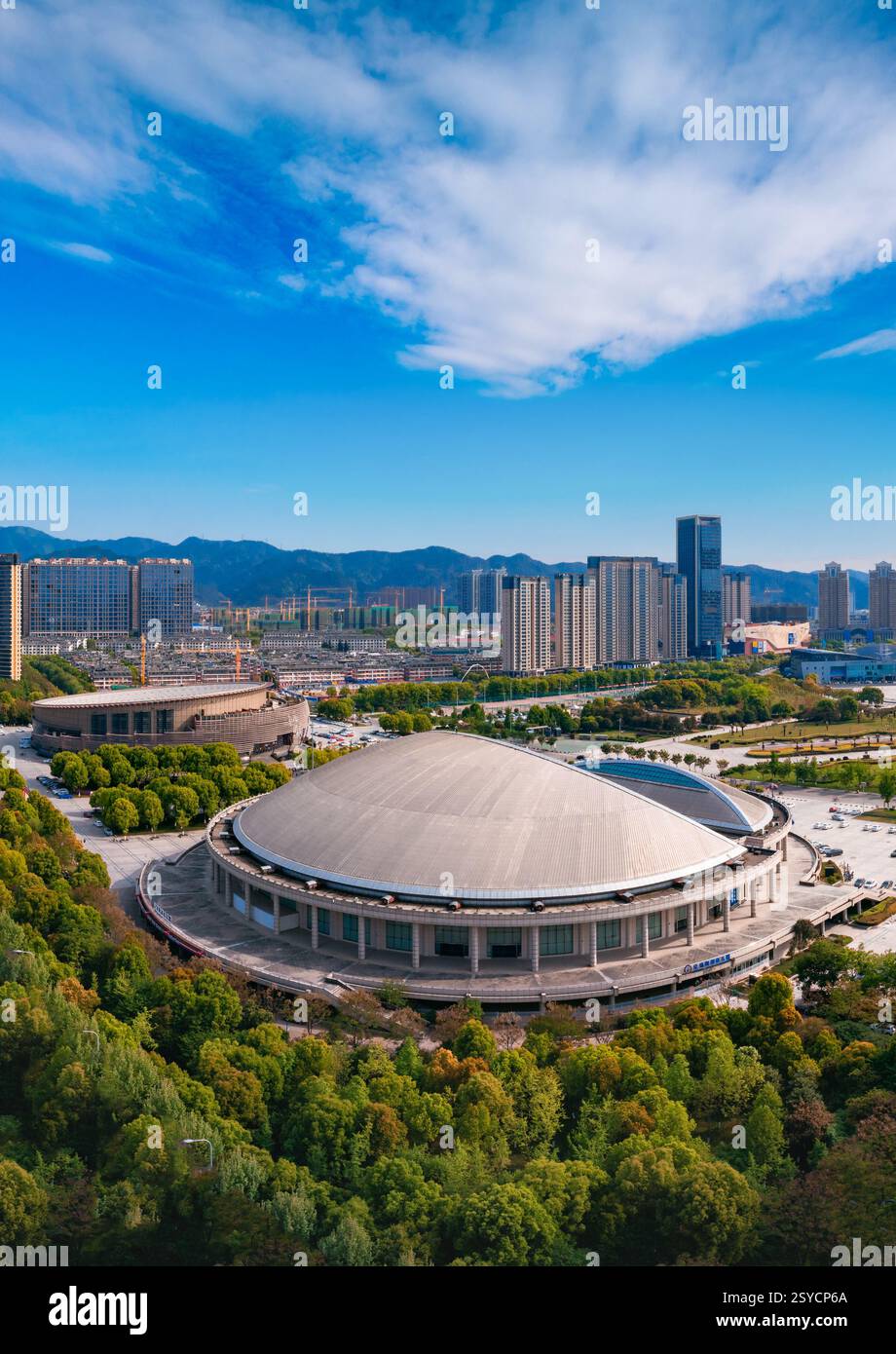 Aerial photography of Yiwu City, Zhejiang Province, China Stock Photo ...