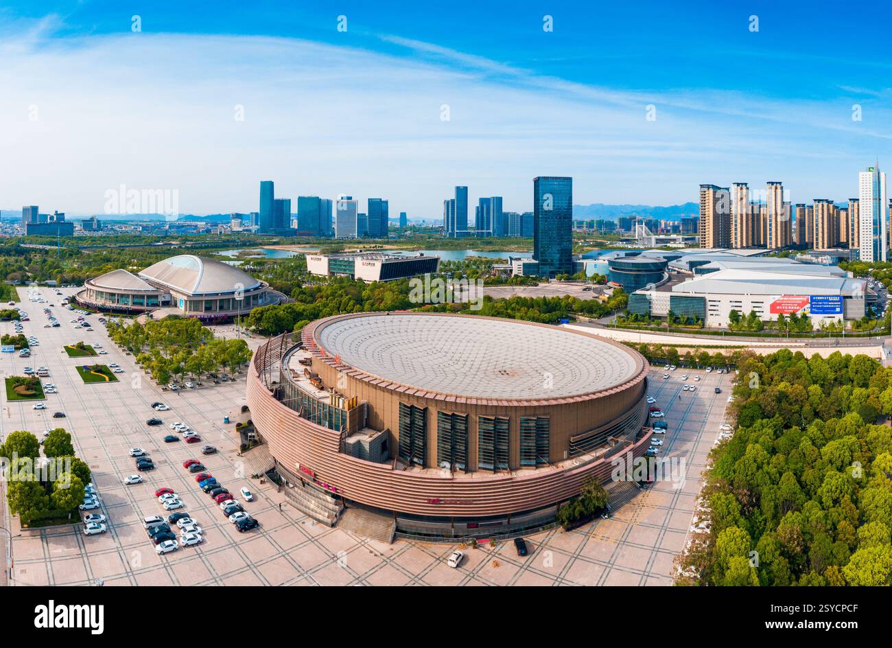 Aerial photography of Yiwu City, Zhejiang Province, China Stock Photo ...