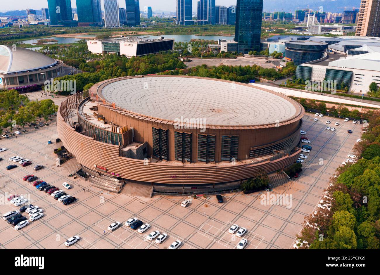 Aerial photography of Yiwu City, Zhejiang Province, China Stock Photo ...