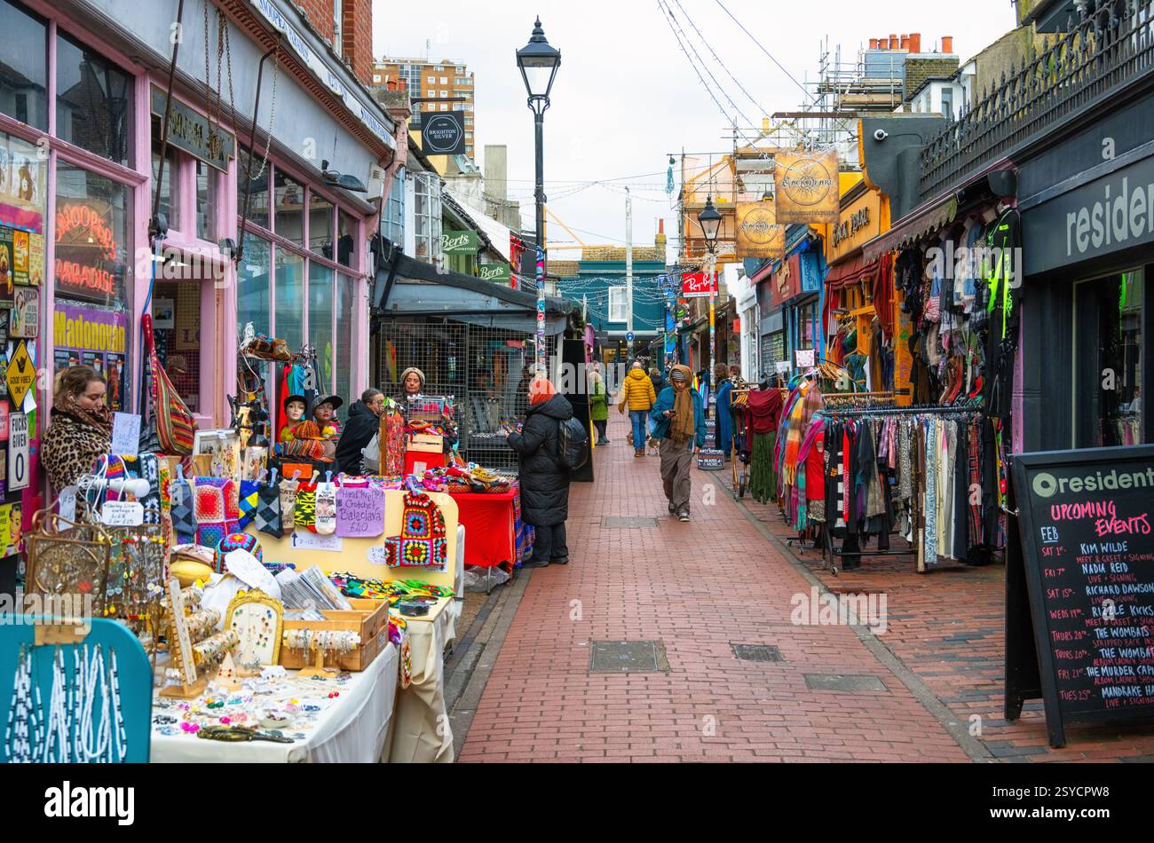 Shops in North Laine Bazaar, City of Brighton and Hove, East Sussex ...