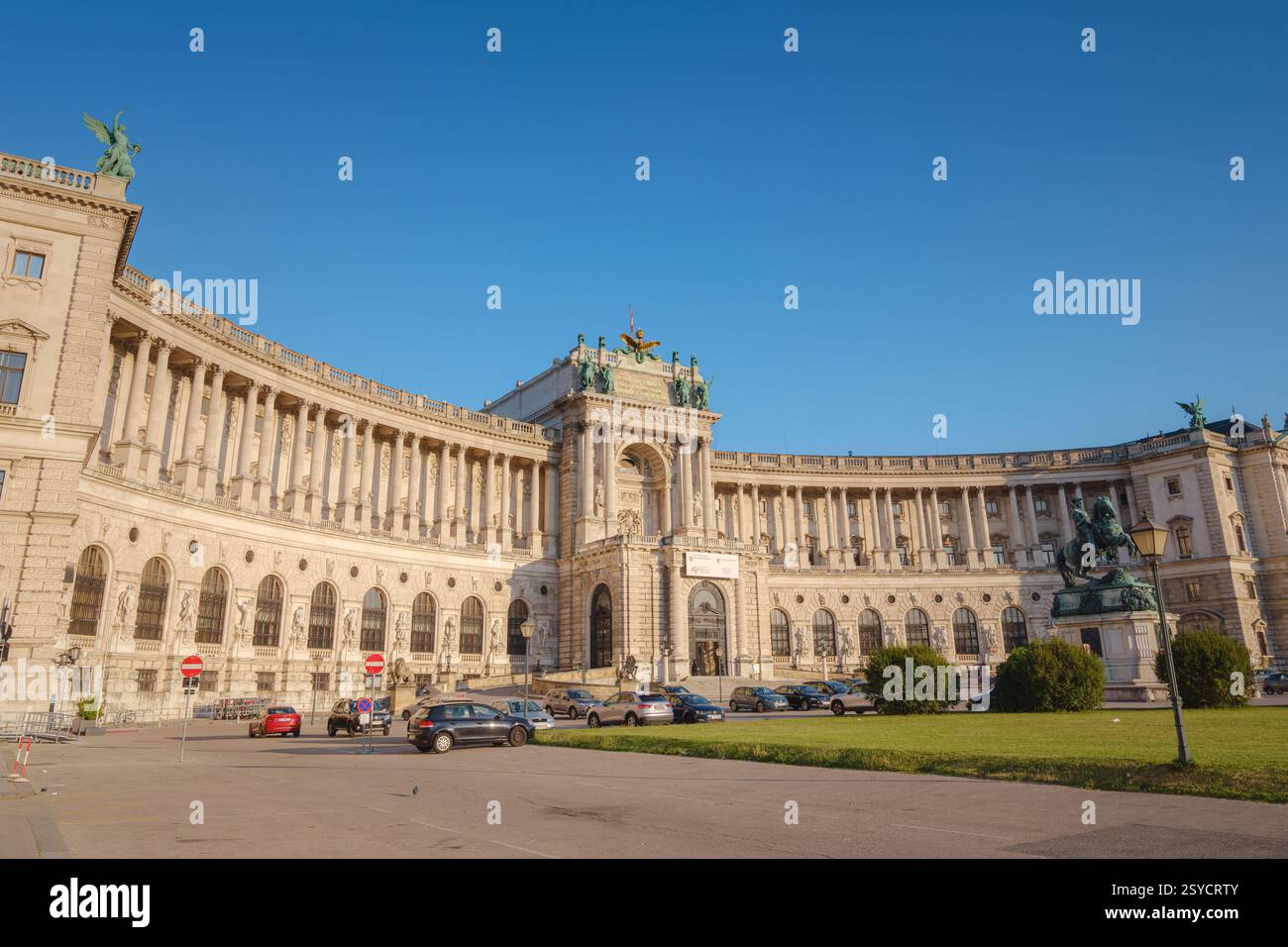 Vienna, Austria - 5 July, 2023 Hofburg palace on St. Michael square ...
