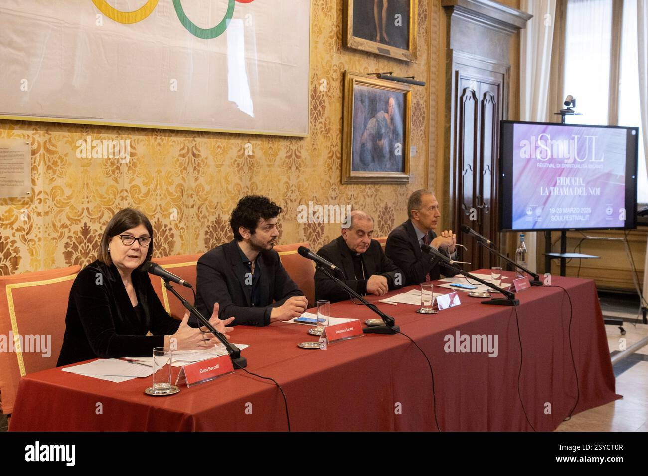 Nella foto da sinistra verso destra Elena Beccalli, Tommaso Sacchi ...