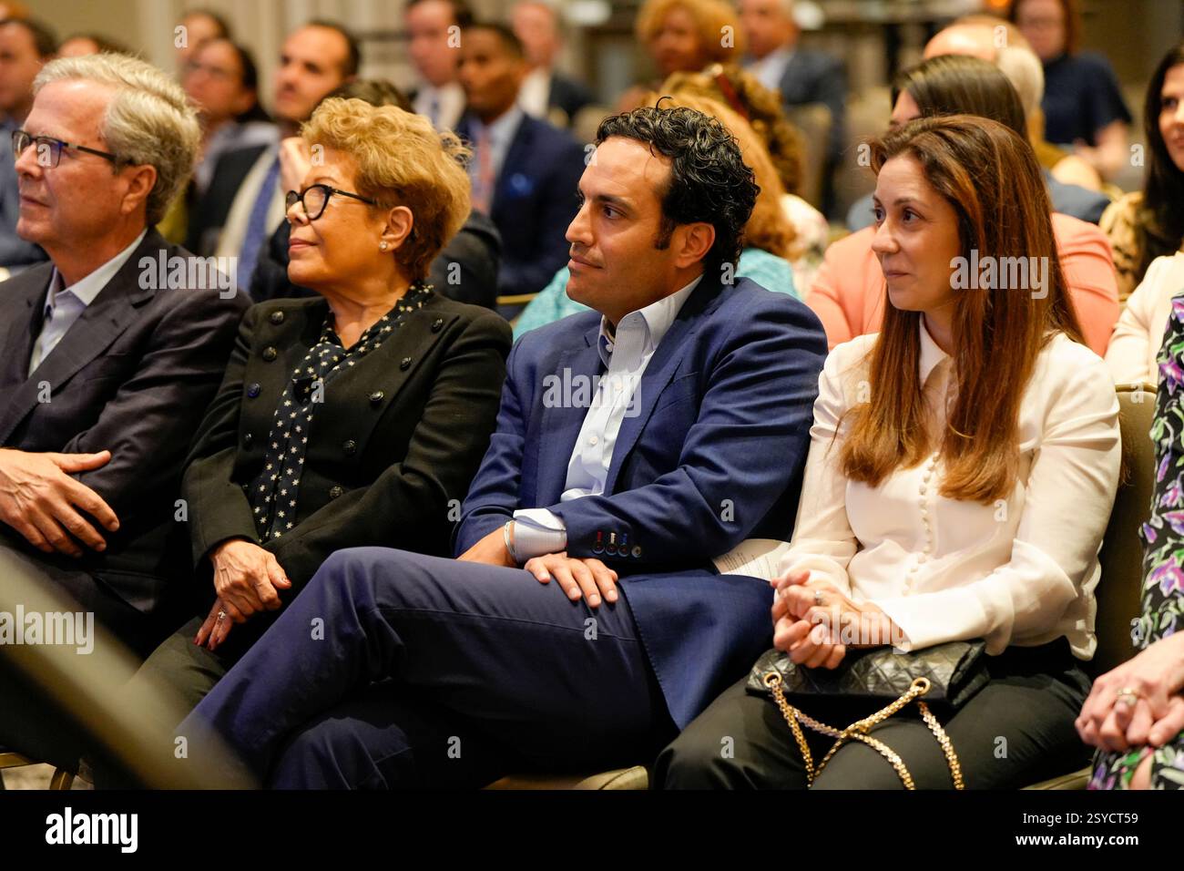 Coral Gables, United States. 27th Feb, 2025. Jeb Bush, Columbia Bush ...