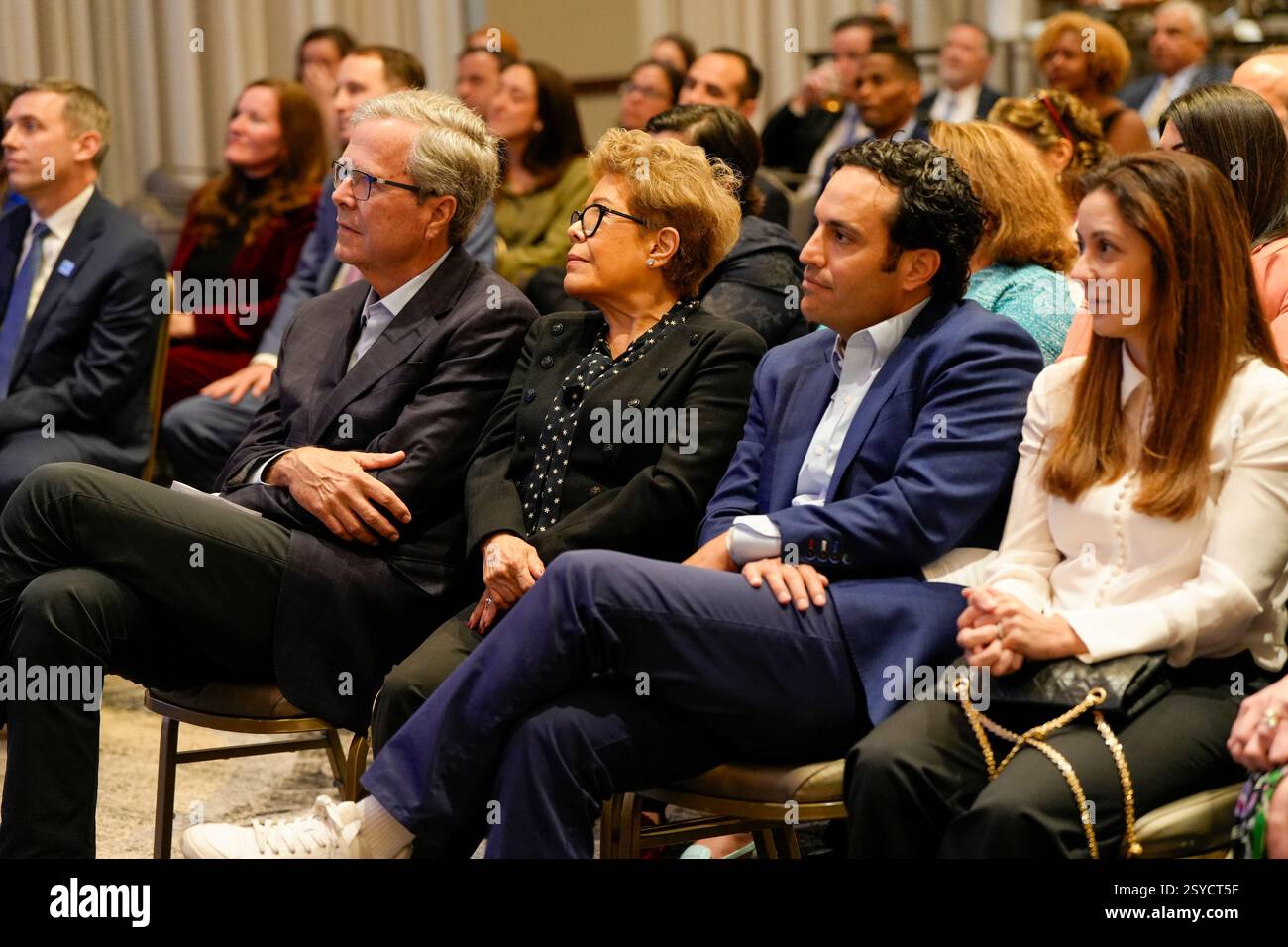 Coral Gables, United States. 27th Feb, 2025. Jeb Bush, Columbia Bush ...
