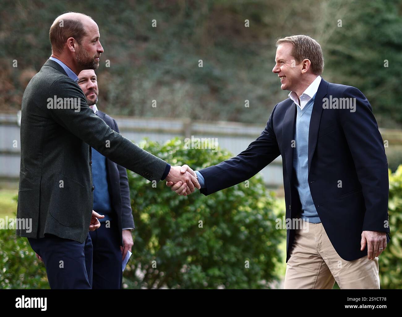 The Prince of Wales shakes hands with Lloyds Banking Group CEO Charlie ...