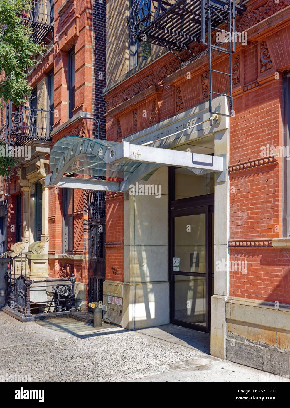 Chelsea Arms, 303 West 21st Street, is a five-story apartment house of ...