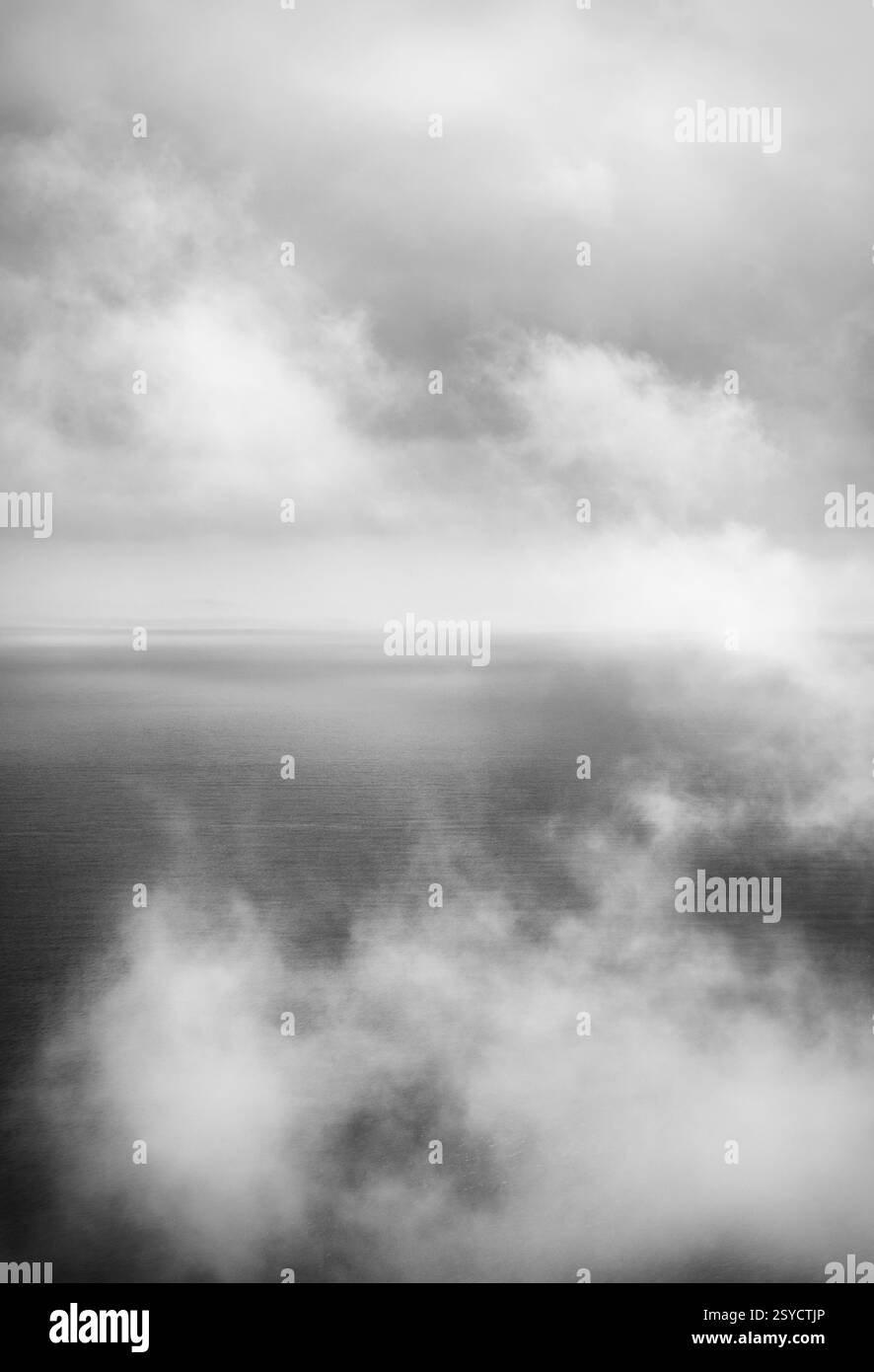 Morning mist over sea, North Yorkshire, England Stock Photo - Alamy