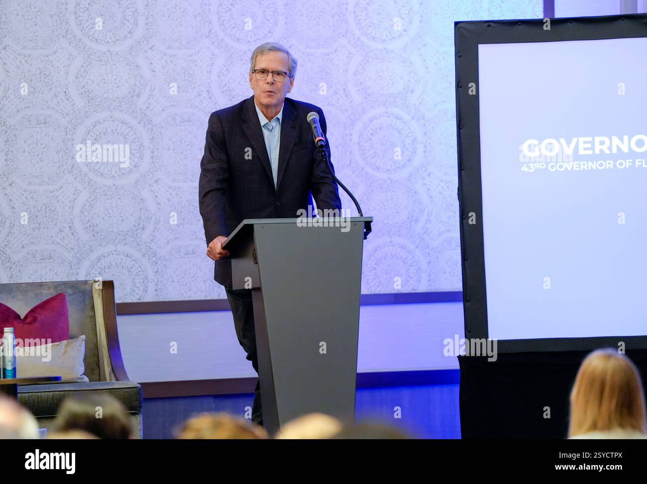 Coral Gables, United States. 27th Feb, 2025. Govenor Jeb Bush duringThe ...