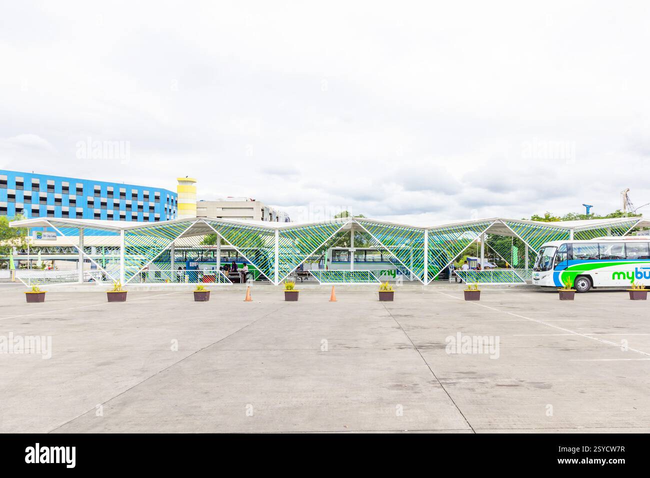 The modern bus station design for Mybus, a local bus line operated by ...