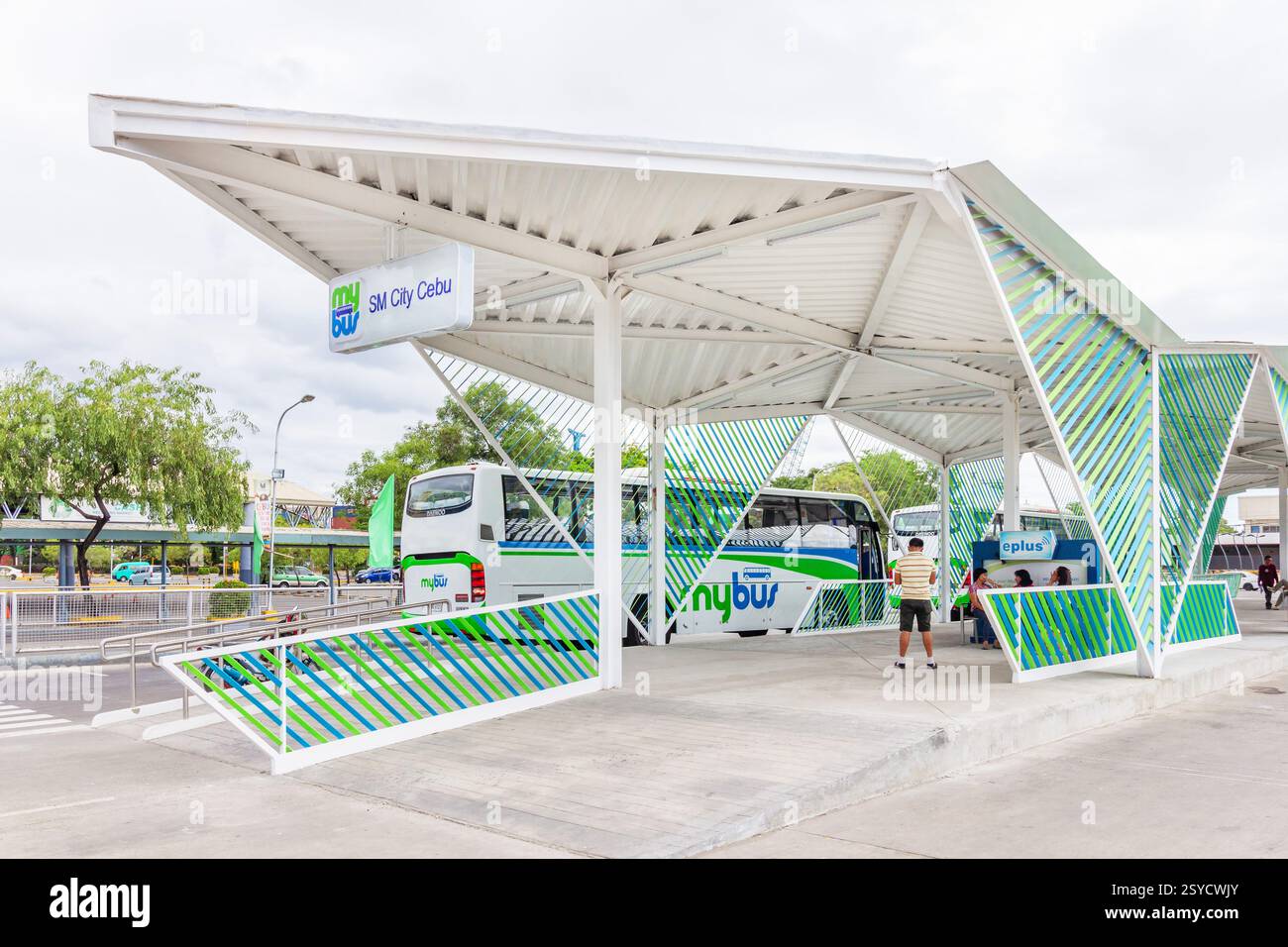 The modern bus station design for Mybus, a local bus line operated by ...