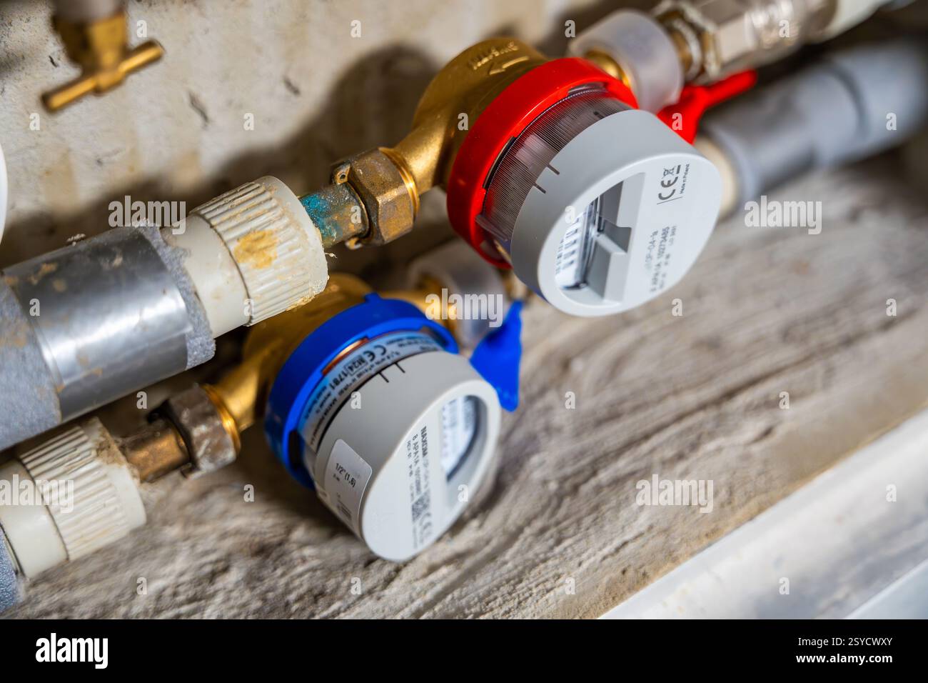 Smart water and heat meters with remote data transmission installed in ...