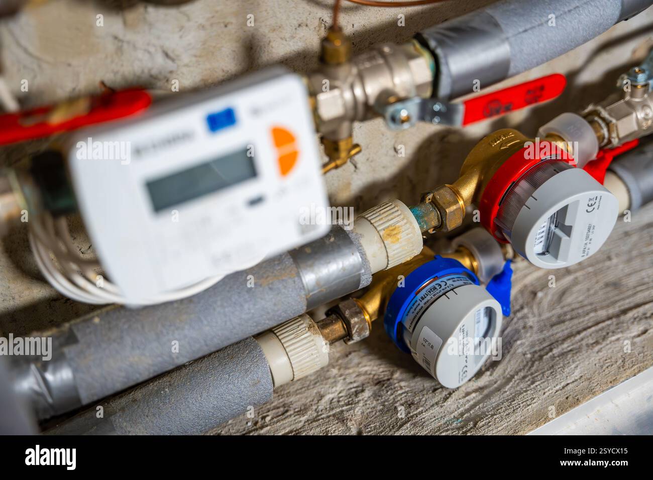 Smart water and heat meters with remote data transmission installed in ...