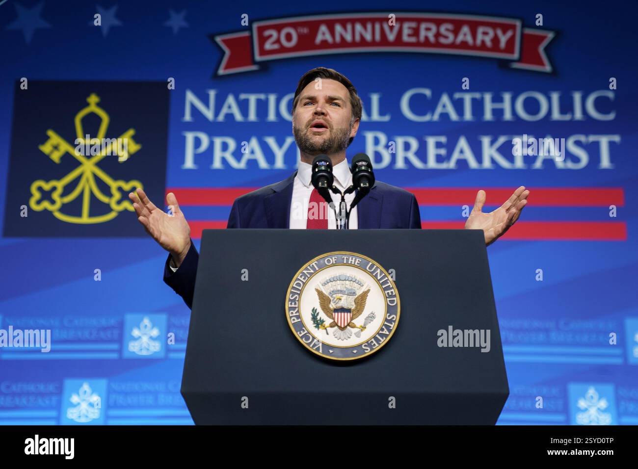 US Vice President JD Vance attends the National Catholic Prayer ...