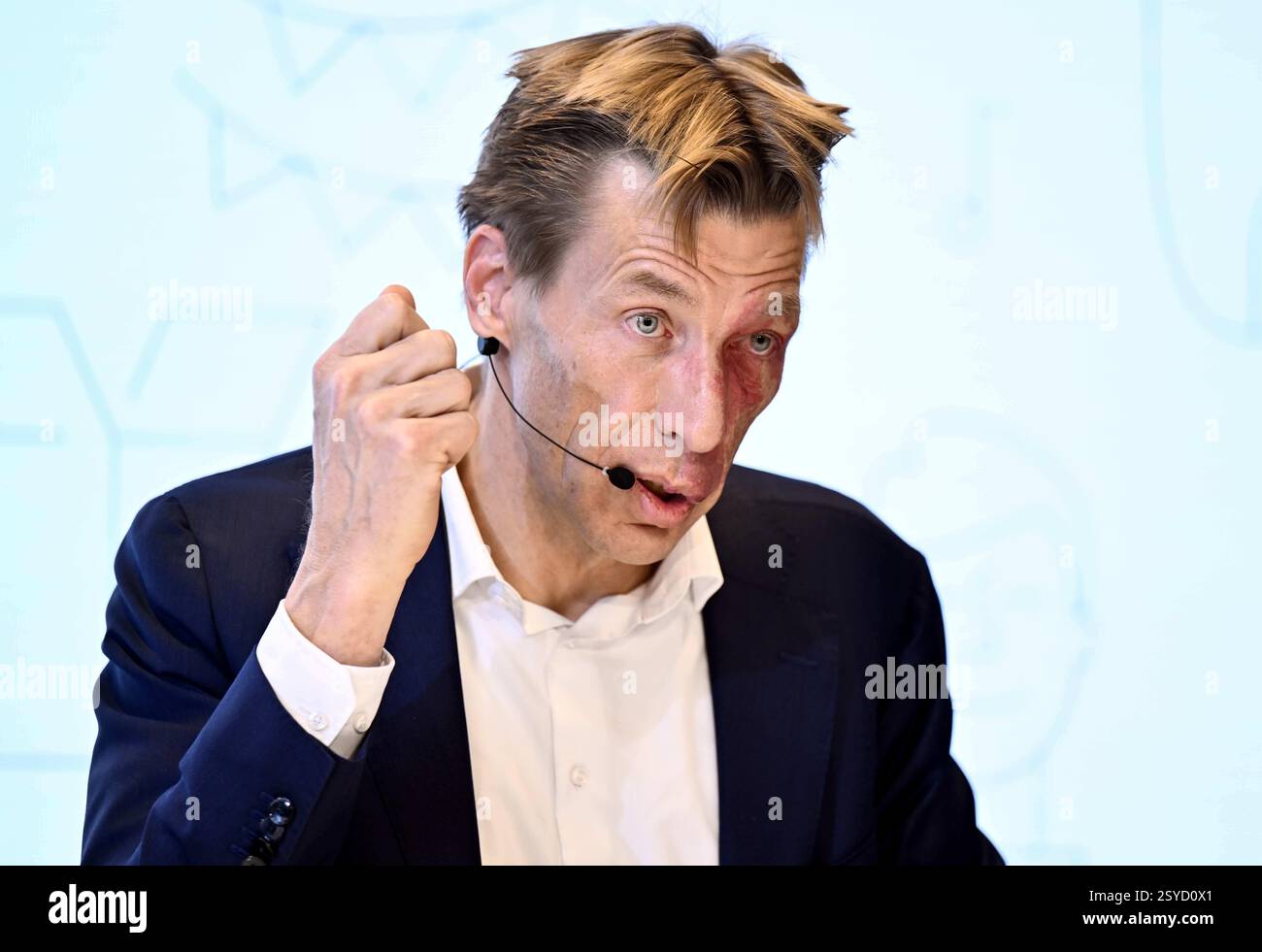 Brussels, Belgium. 28th Feb, 2025. bpost CEO Chris Peeters pictured ...