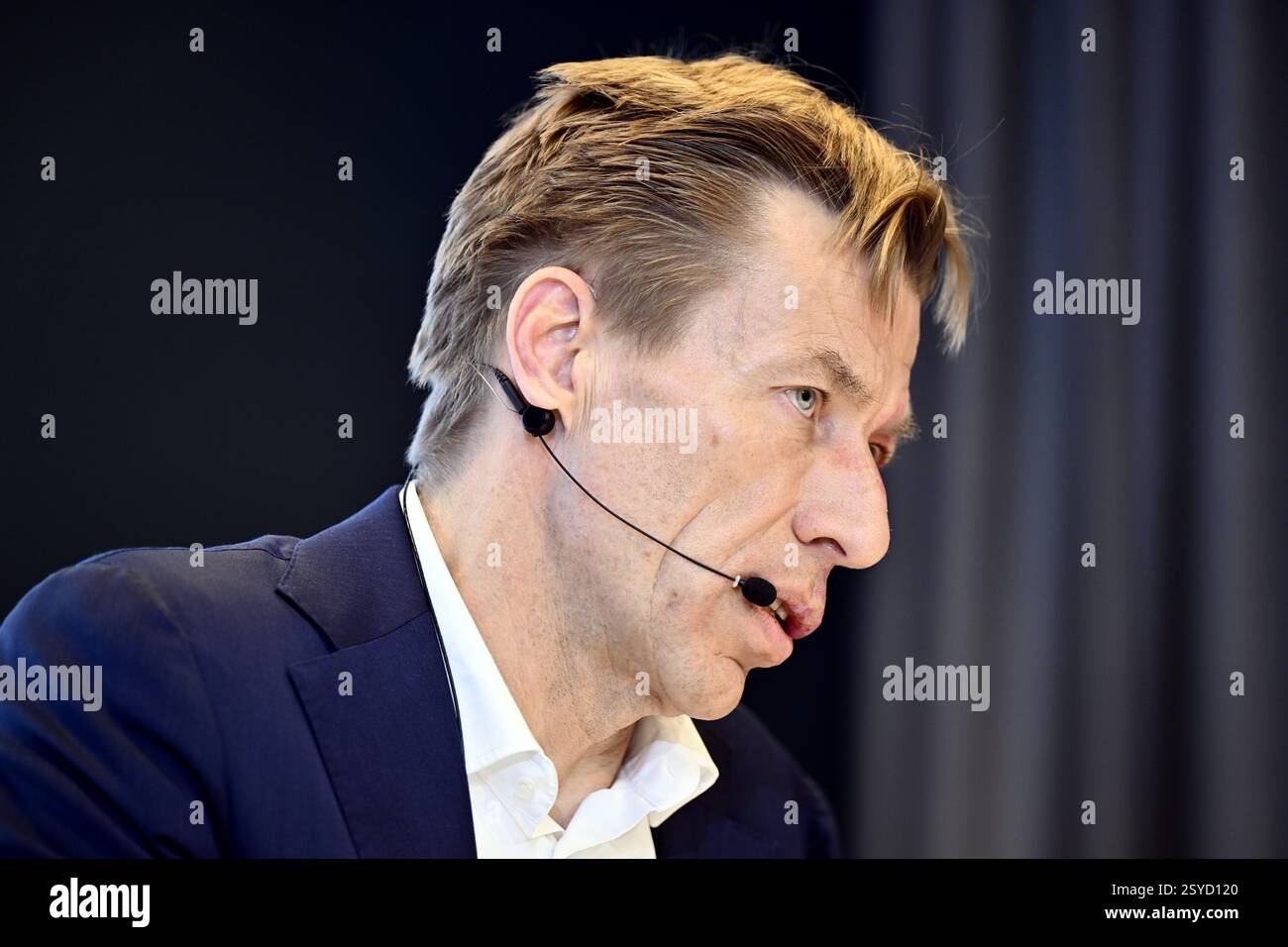 Brussels, Belgium. 28th Feb, 2025. bpost CEO Chris Peeters pictured ...
