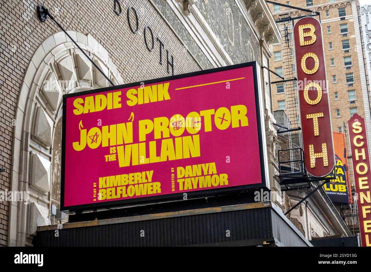 "John Proctor is the Villain" Marquee at The Booth Theatre in Times ...