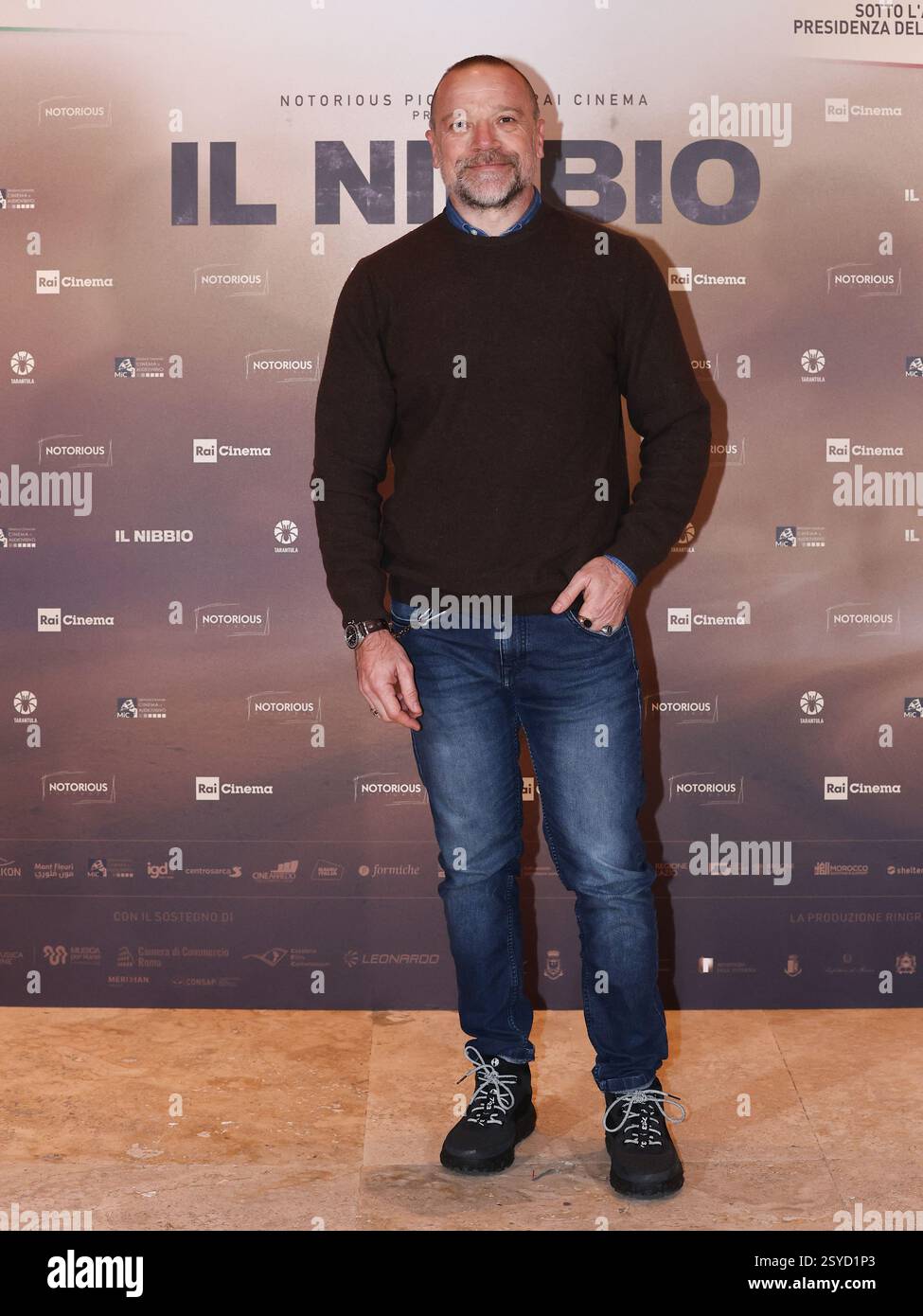 Rome, Italy. 28th Feb, 2025. Rome, auditorium Parco della Musica, photocall film "Il Nibbio". In ...