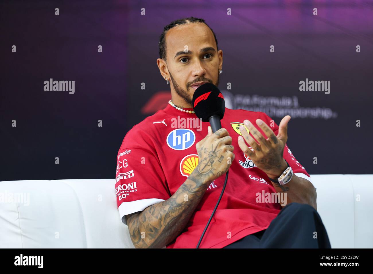 BAHRAIN, BAHRAIN - FEBRUARY 28: Lewis Hamilton of Great Britain and ...