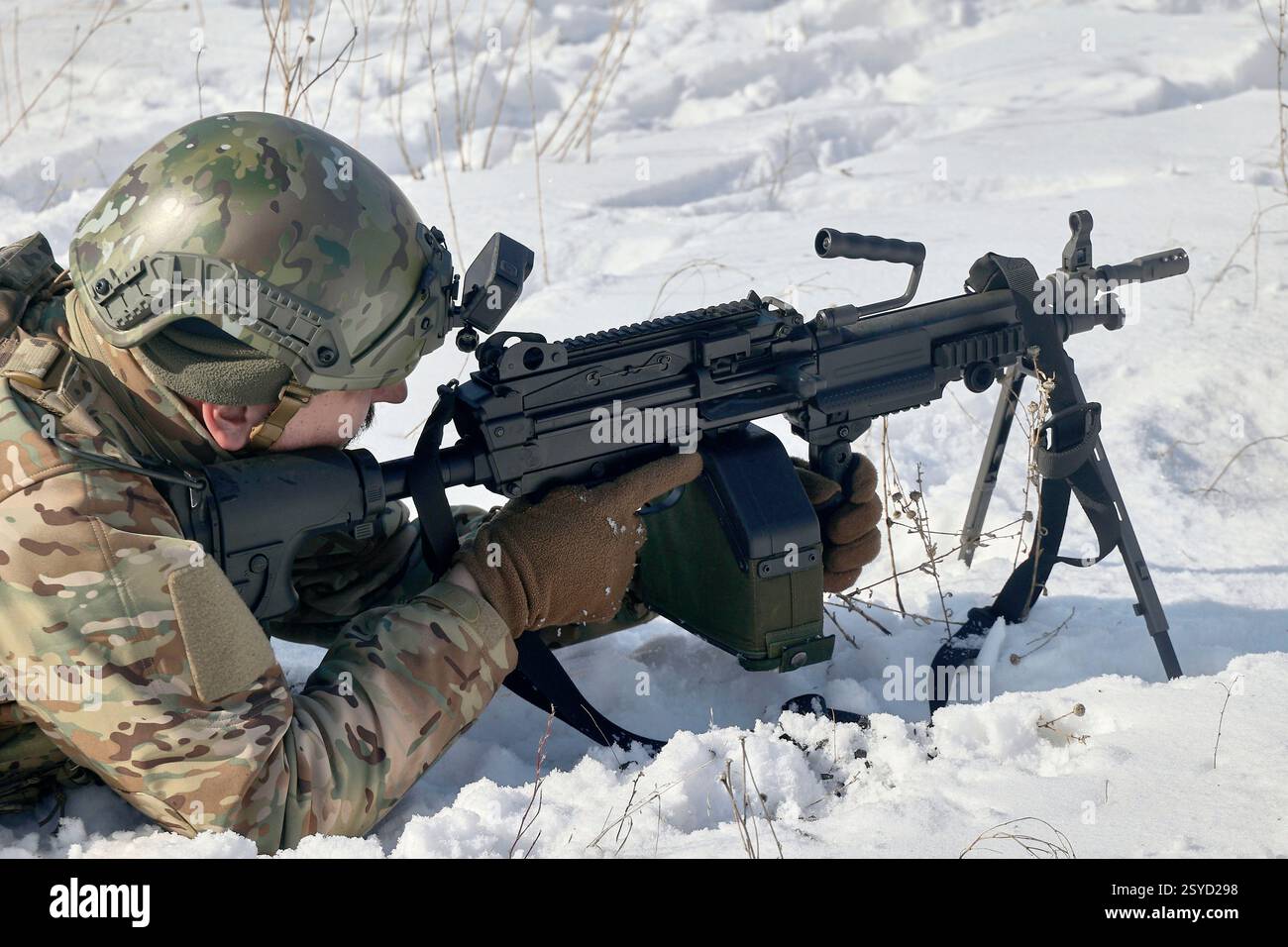 An infantryman of the 13th Khartiia Operational Brigade of Ukraine’s ...