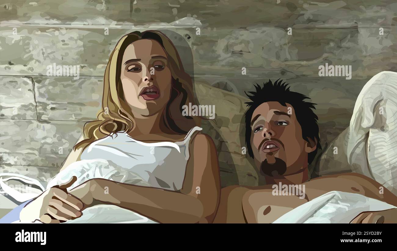 ETHAN HAWKE and JULIE DELPY in WAKING LIFE (2001), directed by RICHARD ...