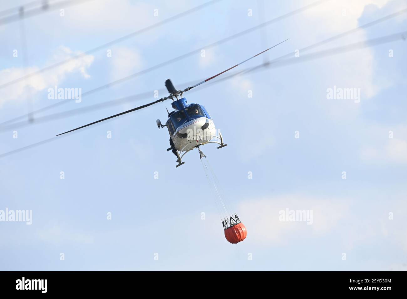 Hustopece Nad Becvou, Czech Republic. 28th Feb, 2025. Firefighters are ...