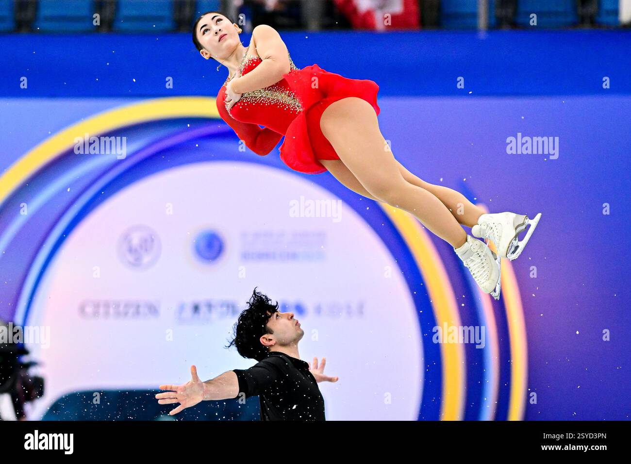 Megan YUDIN & Patrizio Romano ROSSI LOPEZ (ESP), during Junior Pairs ...